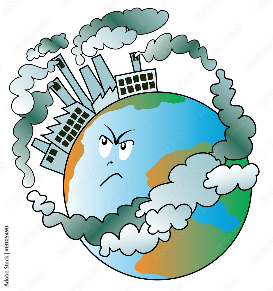Illustrazione Stock Mondo inquinato | Adobe Stock