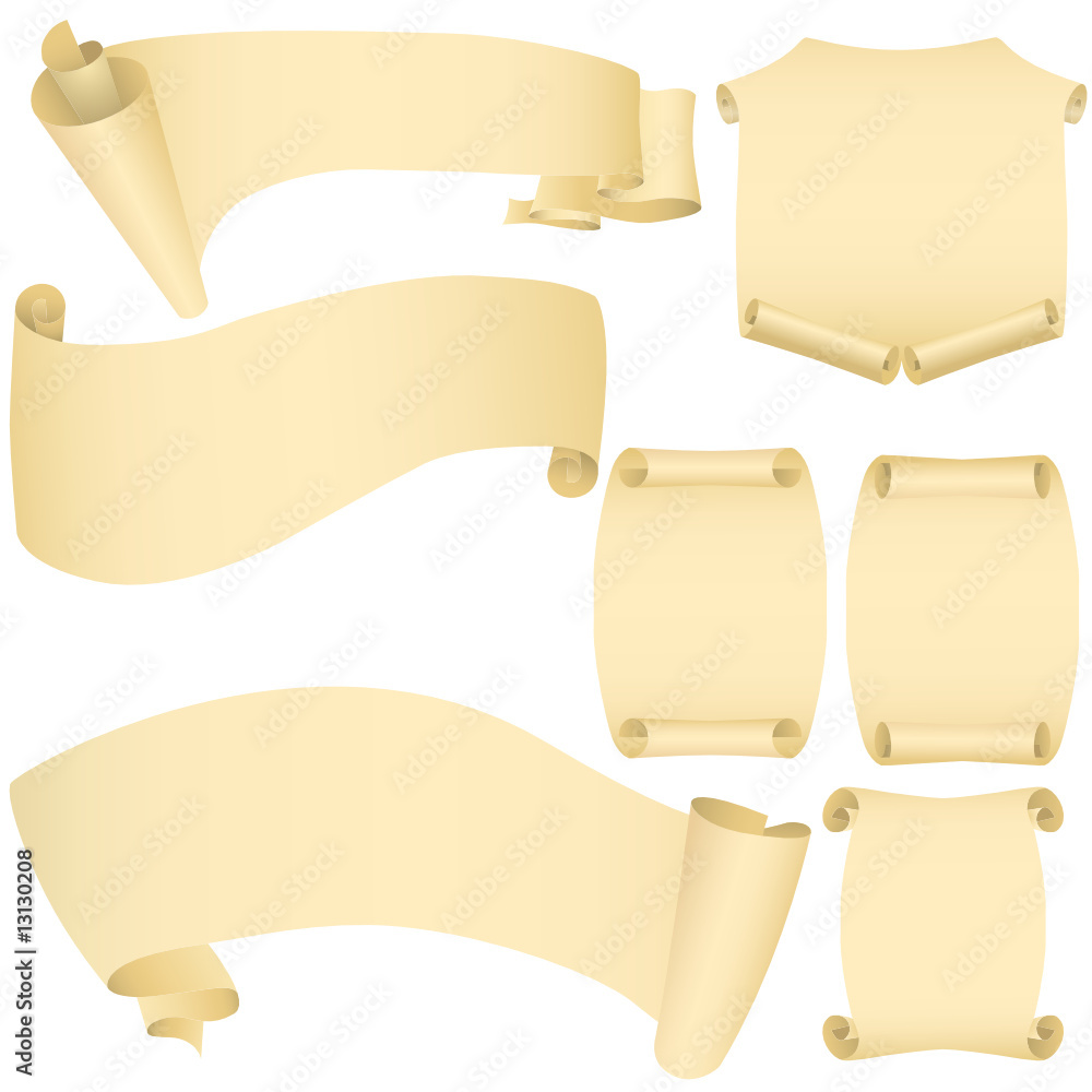 Grunge banners and scrolls set (vector, CMYK) Stock Vector | Adobe Stock