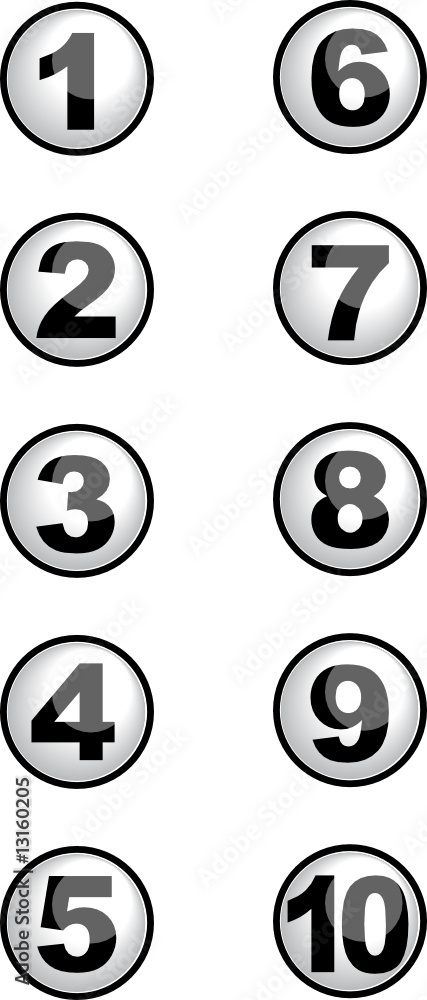 CHIFFRES - illustrator Stock Vector | Adobe Stock