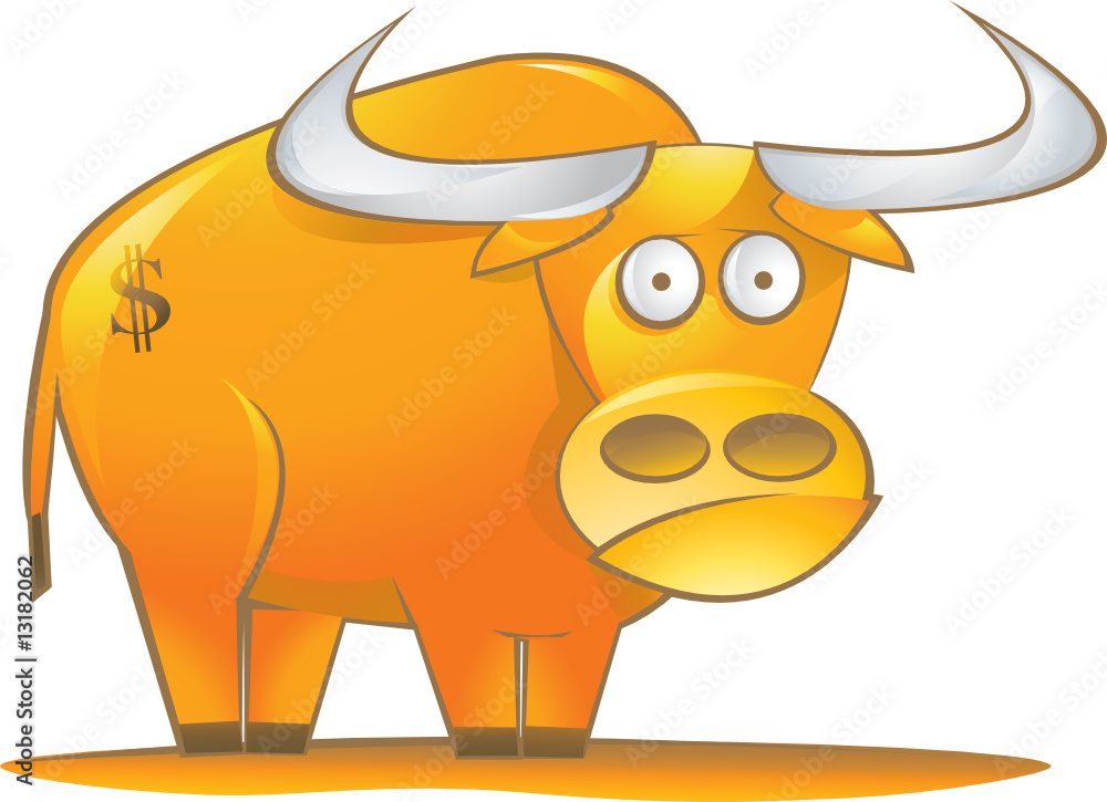 Vector bull as money symbol Stock Vector | Adobe Stock