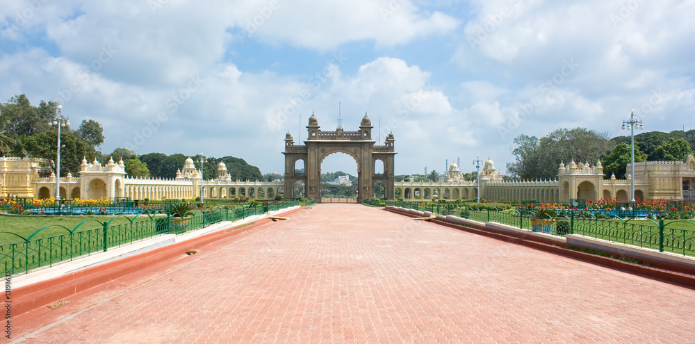 Main gate of Mysore Maharajah's palace Stock Photo | Adobe Stock