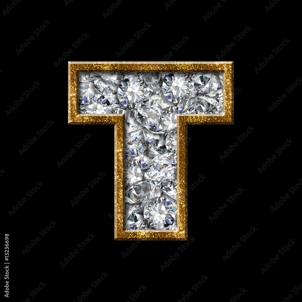 gold diamond font letter Stock Illustration | Adobe Stock