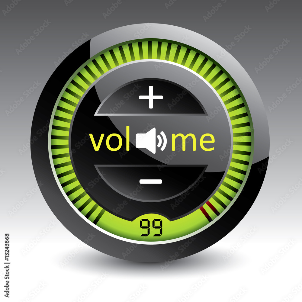 Volume control panel template. Stock Vector | Adobe Stock