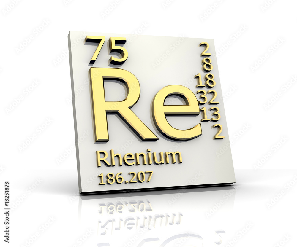 Rhenium form Periodic Table of Elements Stock Illustration | Adobe Stock