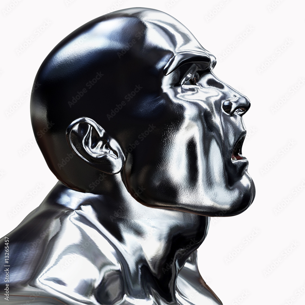 Silver Head Stock Illustration | Adobe Stock