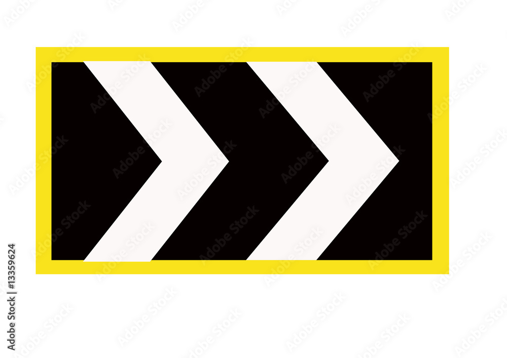 motorway chevron sign Stock Illustration | Adobe Stock