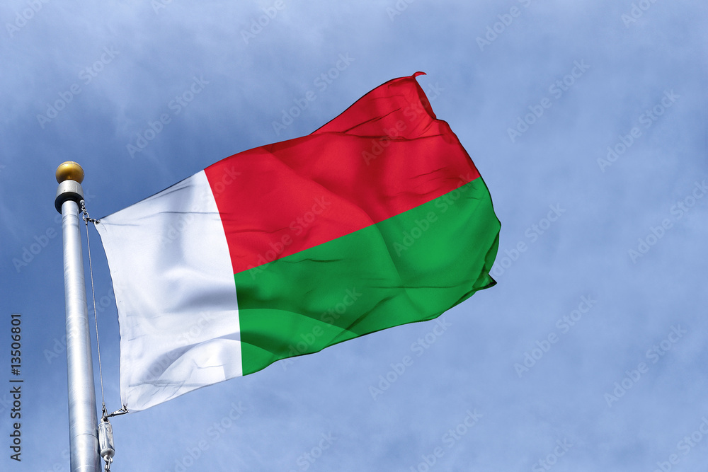 drapeau madagascar Stock Photo | Adobe Stock
