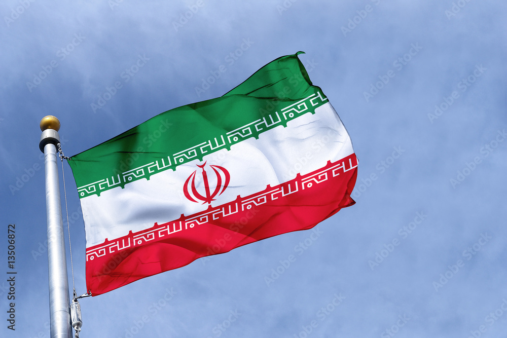 drapeau iran Stock Photo | Adobe Stock