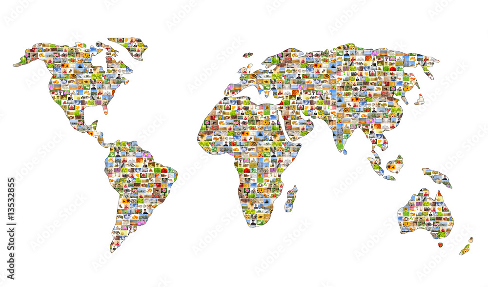Map of the world Stock Photo | Adobe Stock