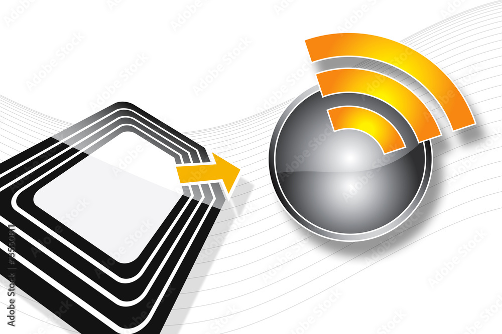 RFID Tag Stock Illustration | Adobe Stock