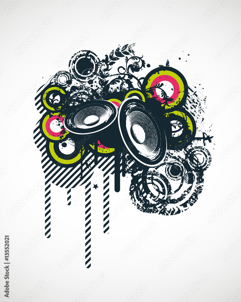Music Design Elements Vector Illustration Stock Vector | Adobe Stock