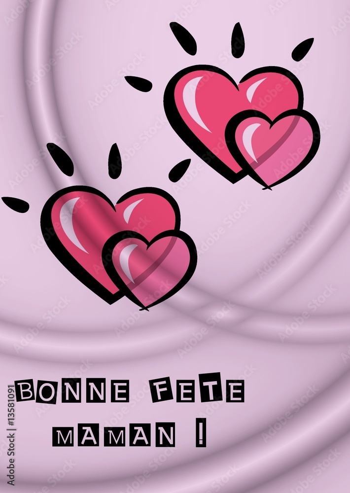 bonne fete maman ! Stock Illustration | Adobe Stock