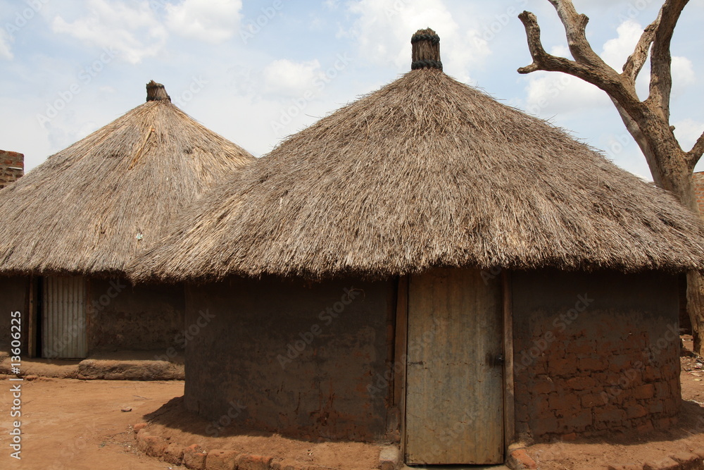 African mud huts Stock Photo | Adobe Stock
