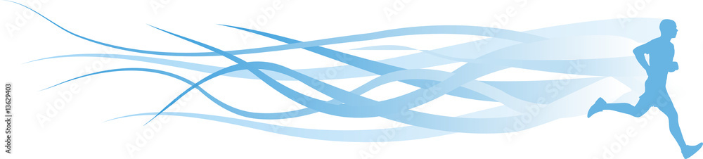 Run like the wind with blue flame designs trailing behind Stock Vector ...