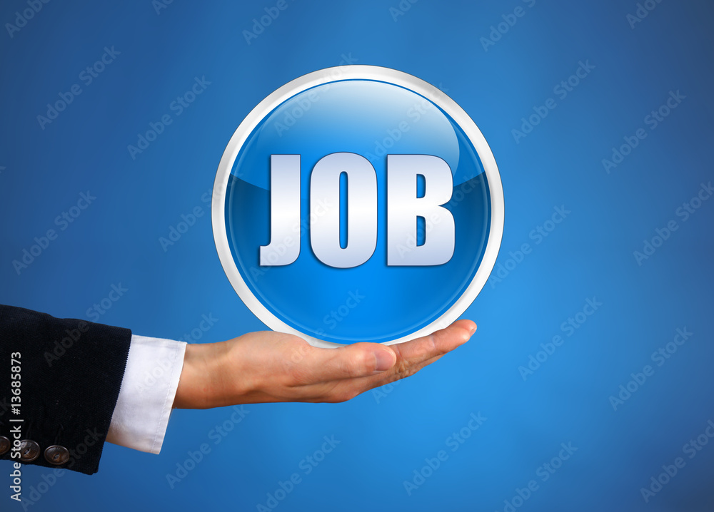 JOB auf der HAND Stock Photo | Adobe Stock