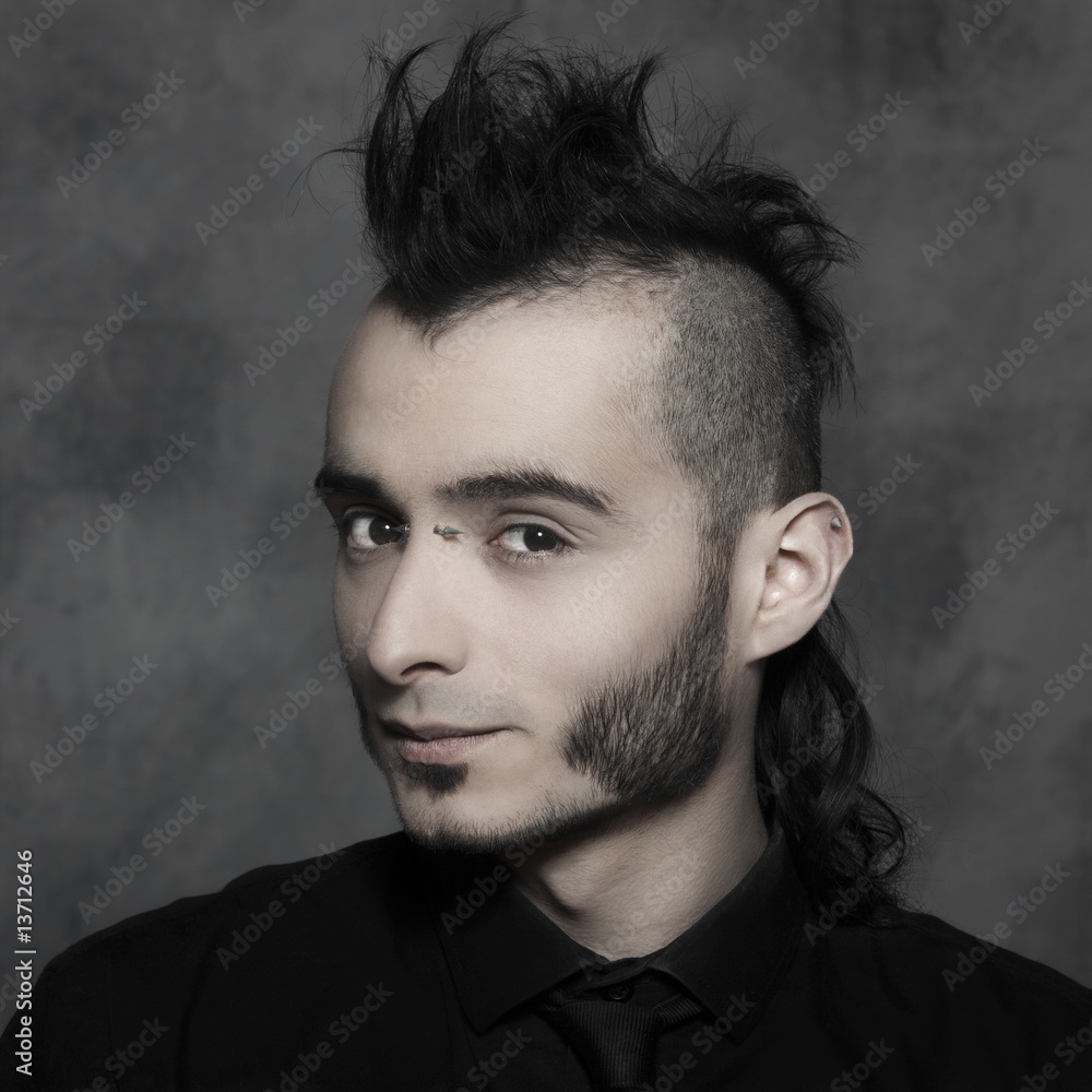 handsome man portrait punk Stock Photo | Adobe Stock