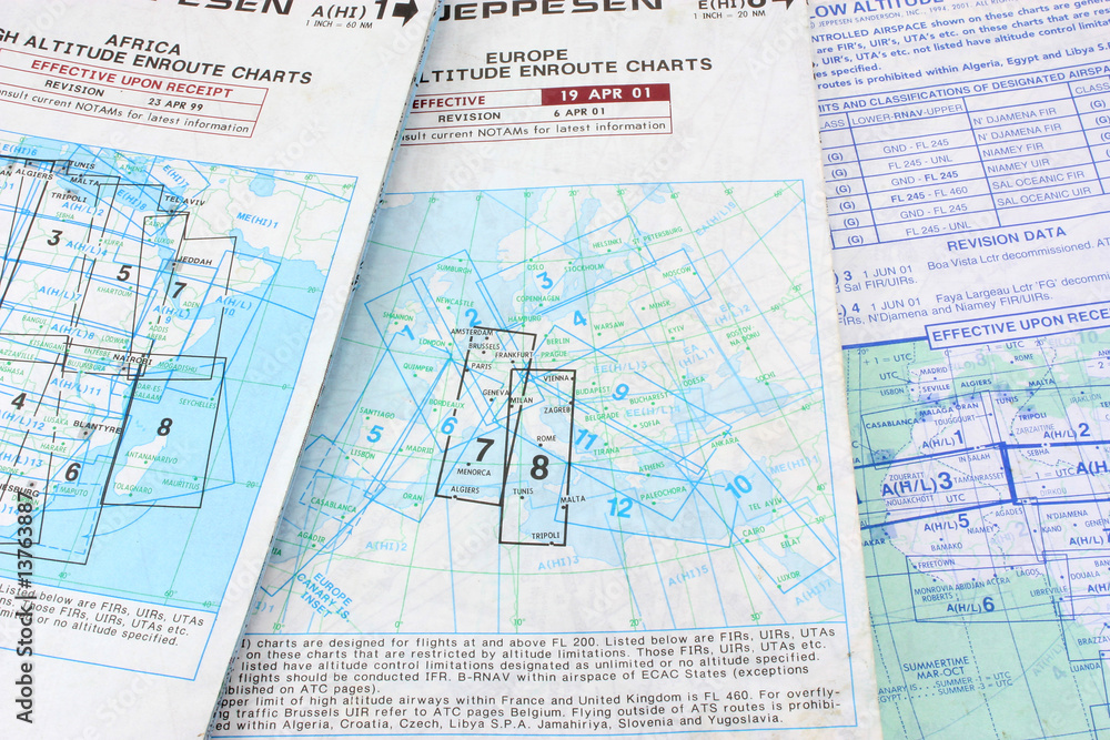 Flight Charts Stock Photo | Adobe Stock
