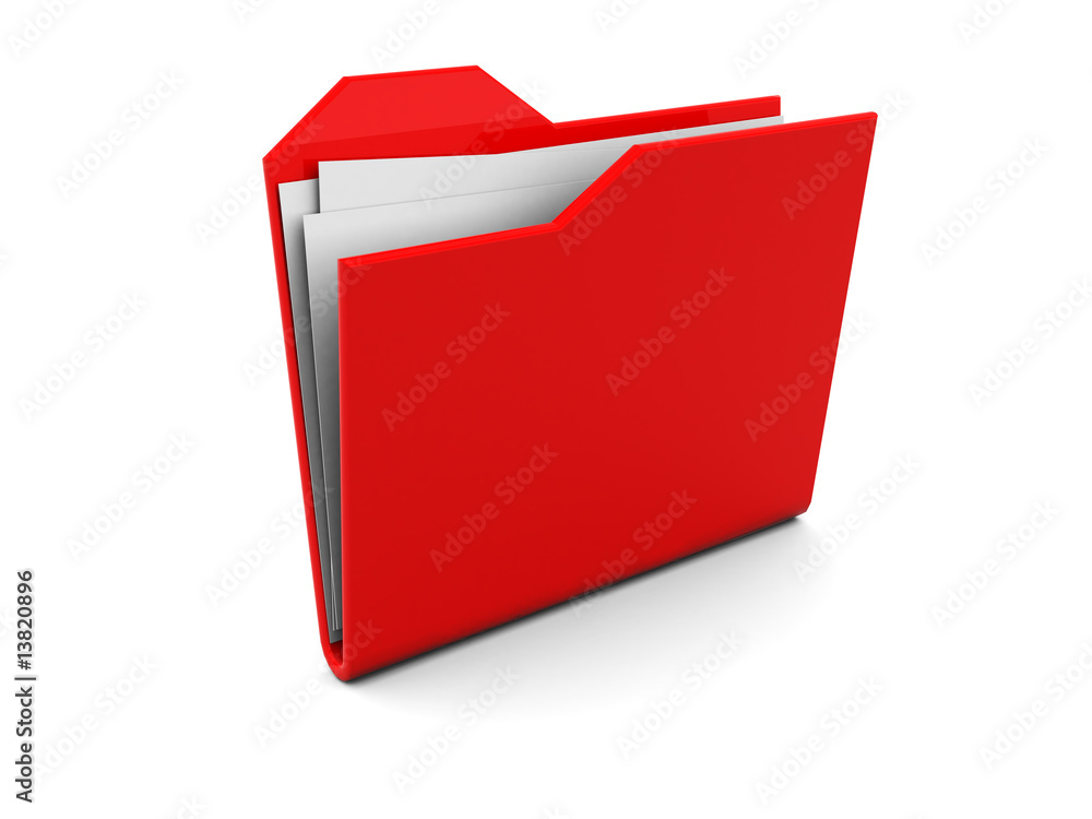 red folder icon Stock Illustration | Adobe Stock