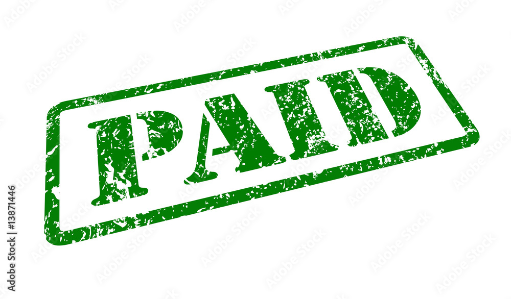 Paid Stamp Stock Illustration | Adobe Stock