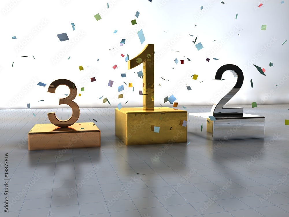 gold, silver bronze medal podium Stock Illustration | Adobe Stock