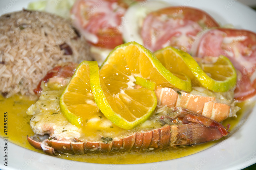 caribbean style lobster tail photographed in nicaragua Stock Photo ...