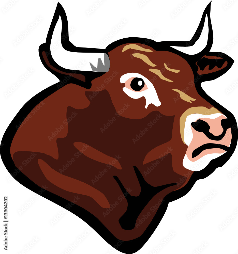 Vecteur Stock Tête de boeuf | Adobe Stock
