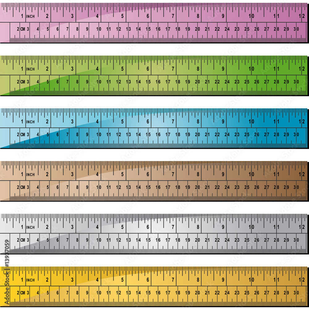 Ruler Set Stock Vector | Adobe Stock