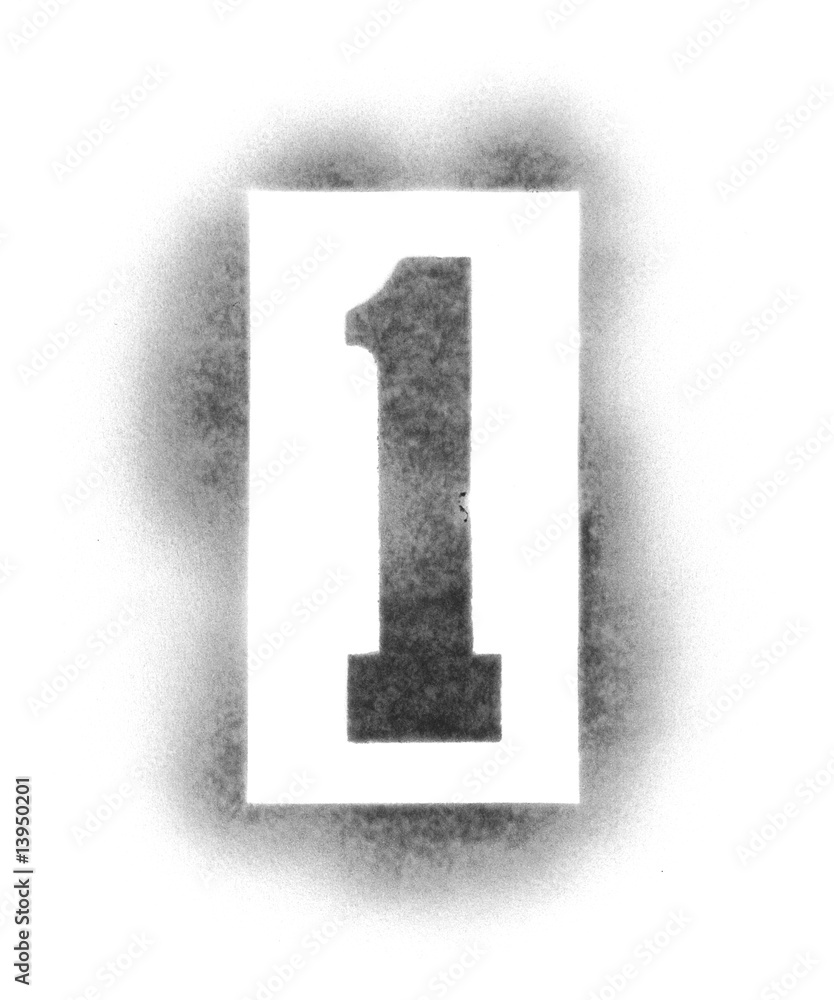Stencil numbers in spray paint Stock Photo | Adobe Stock