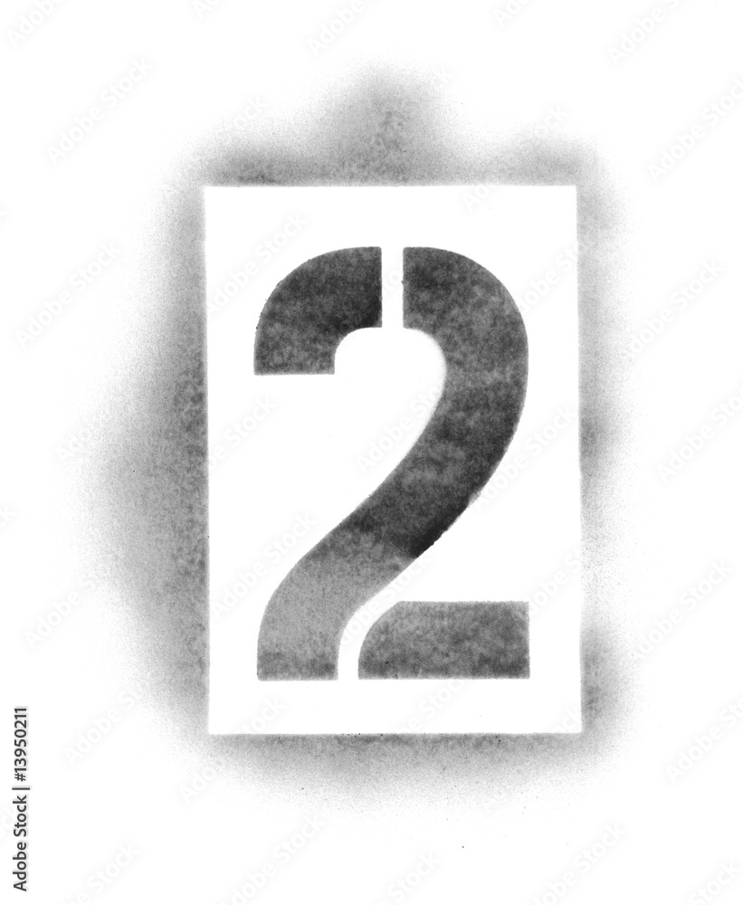 Stencil numbers in spray paint Stock Photo | Adobe Stock