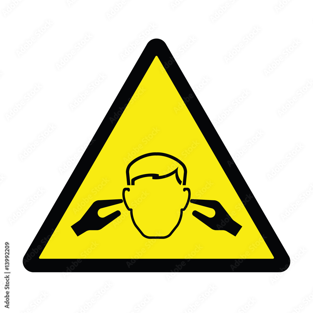 Noise Hazard Sign Stock Vector | Adobe Stock