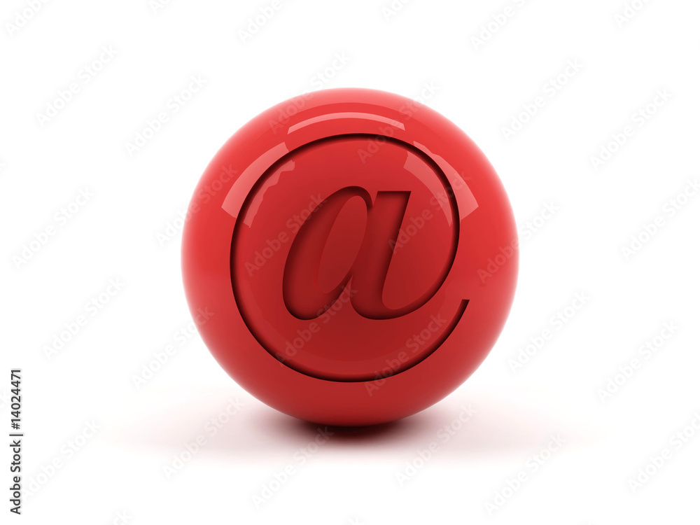 AT symbol isolated on a white background Stock Illustration | Adobe Stock