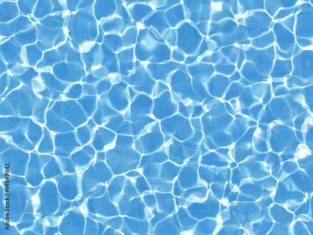 ภาพประกอบสต็อก caustic pattern of blue water surface in outdoor pool ...