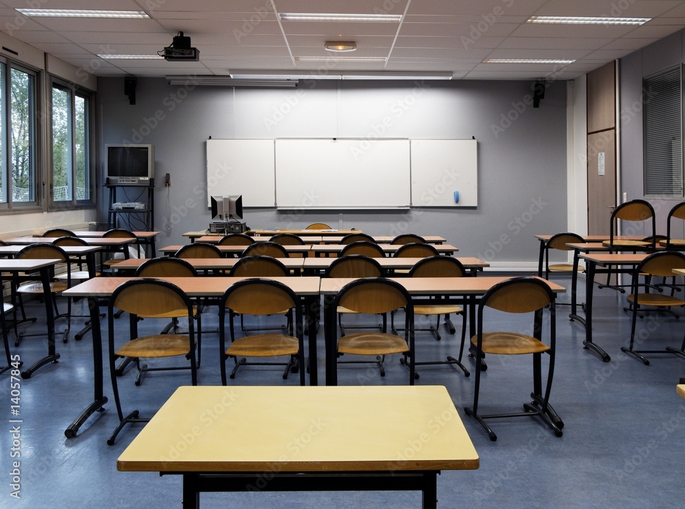 Salle de classe dans un lycée français Stock Photo | Adobe Stock