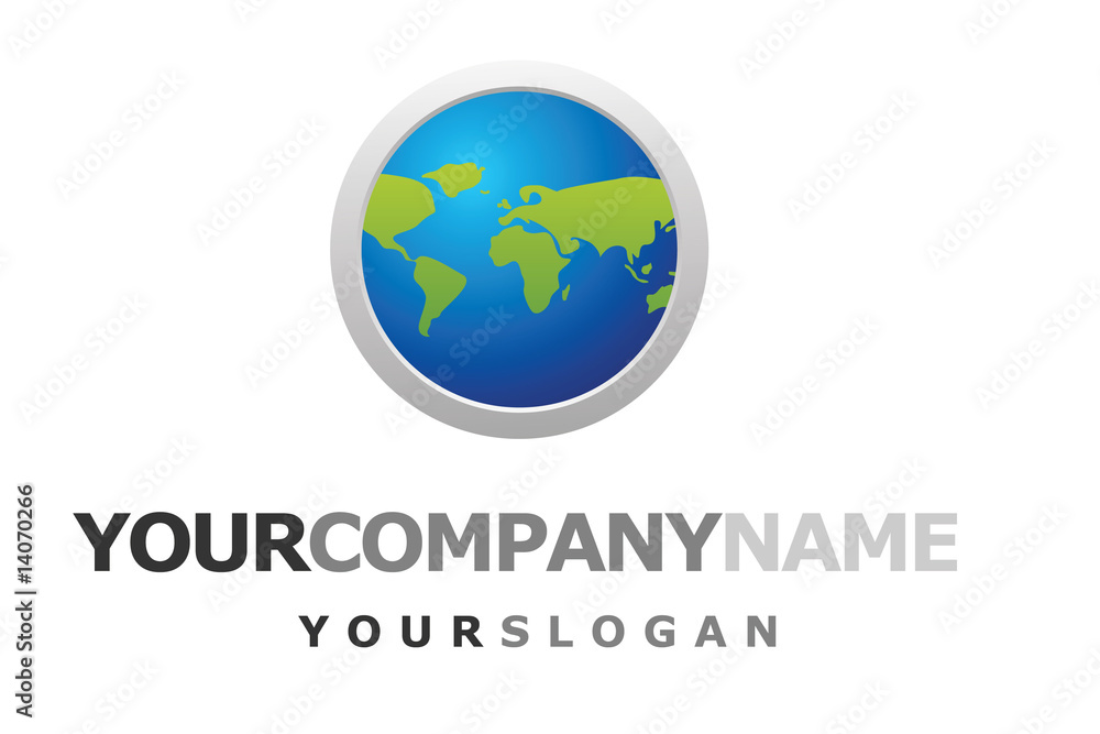 Symbol with Earth globe Environment Stock Vector | Adobe Stock