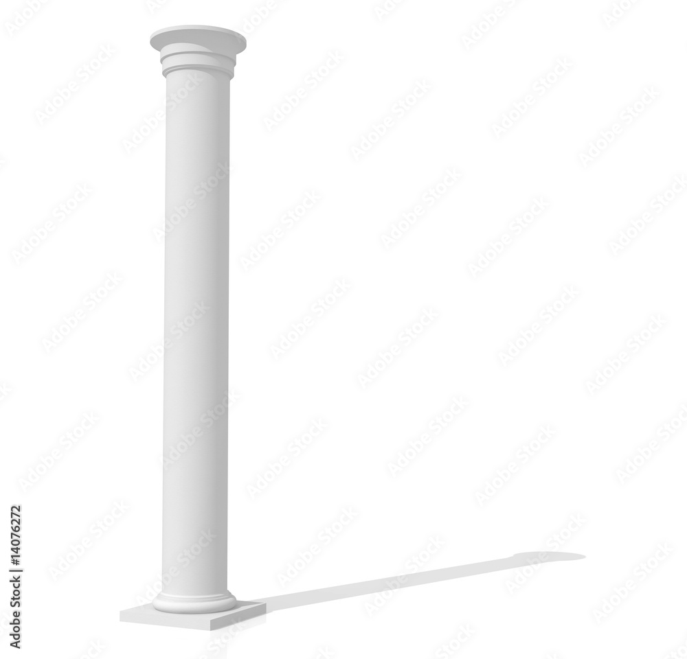 Classic Column isolated on white -rendering Stock Illustration | Adobe ...