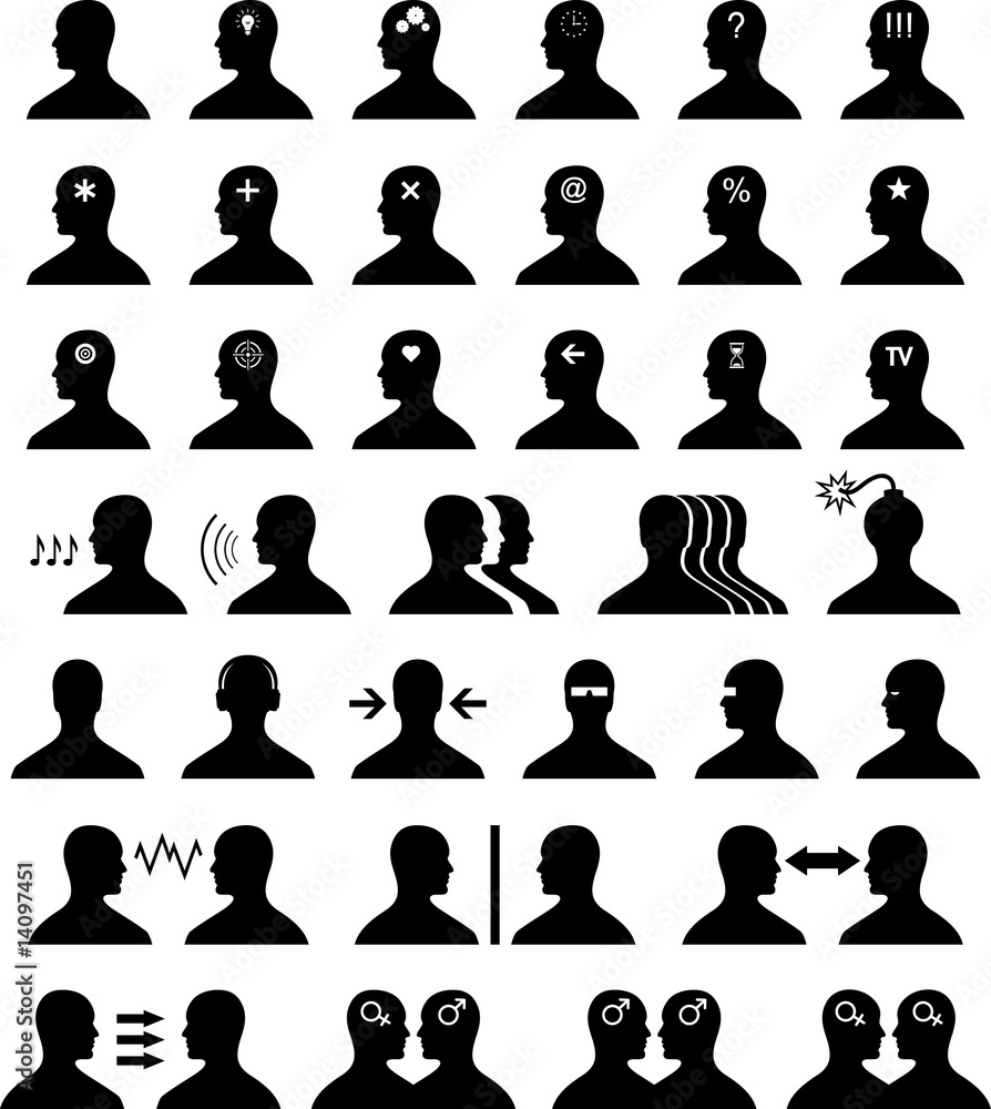 Set of original icons. People (vector image) Stock Vector | Adobe Stock