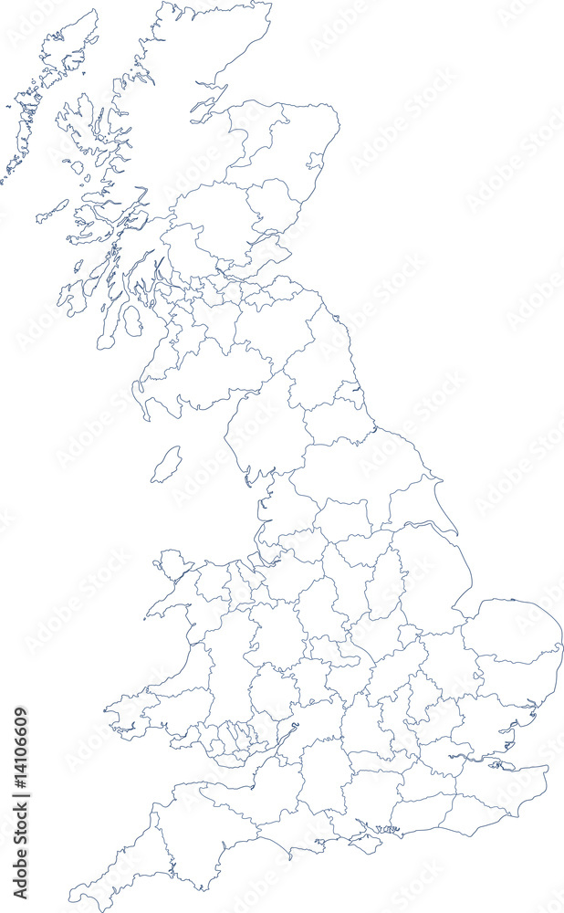 Map of mainland uk Stock Vector | Adobe Stock