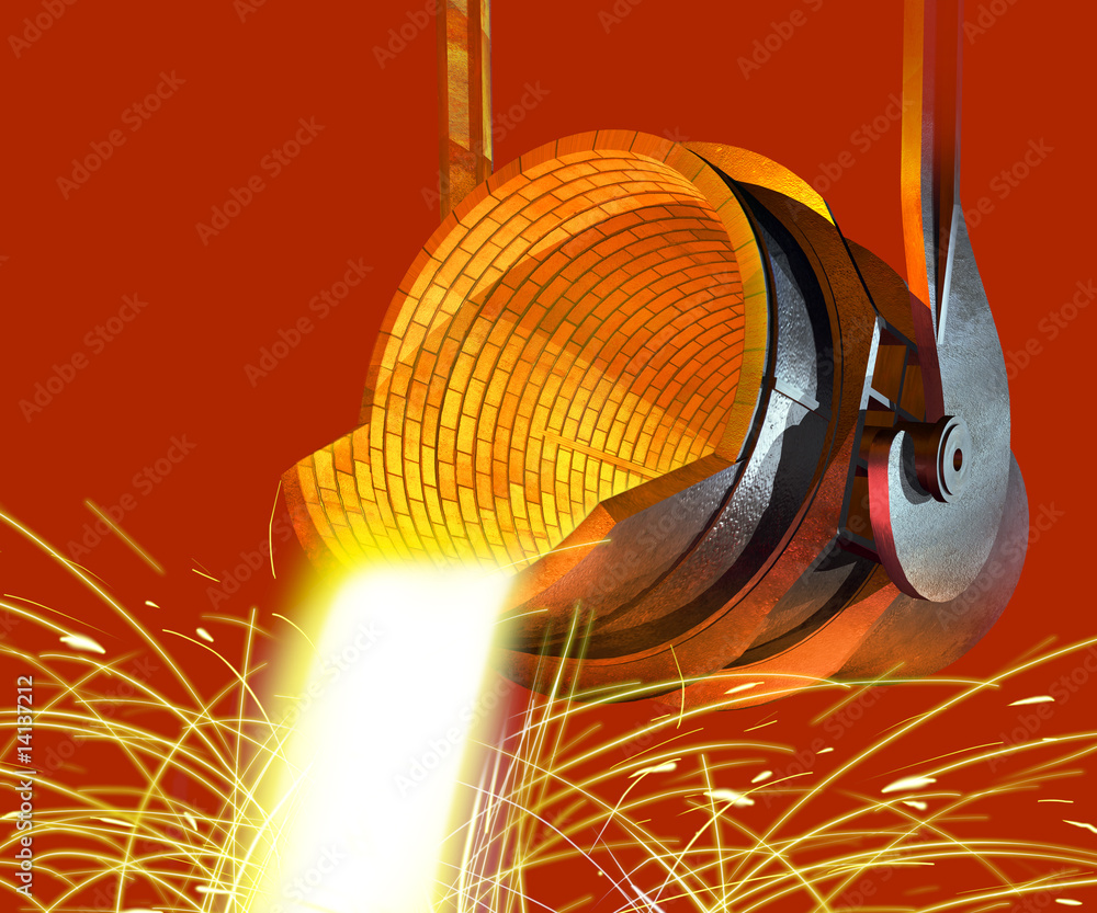 melting ladle Stock Illustration | Adobe Stock