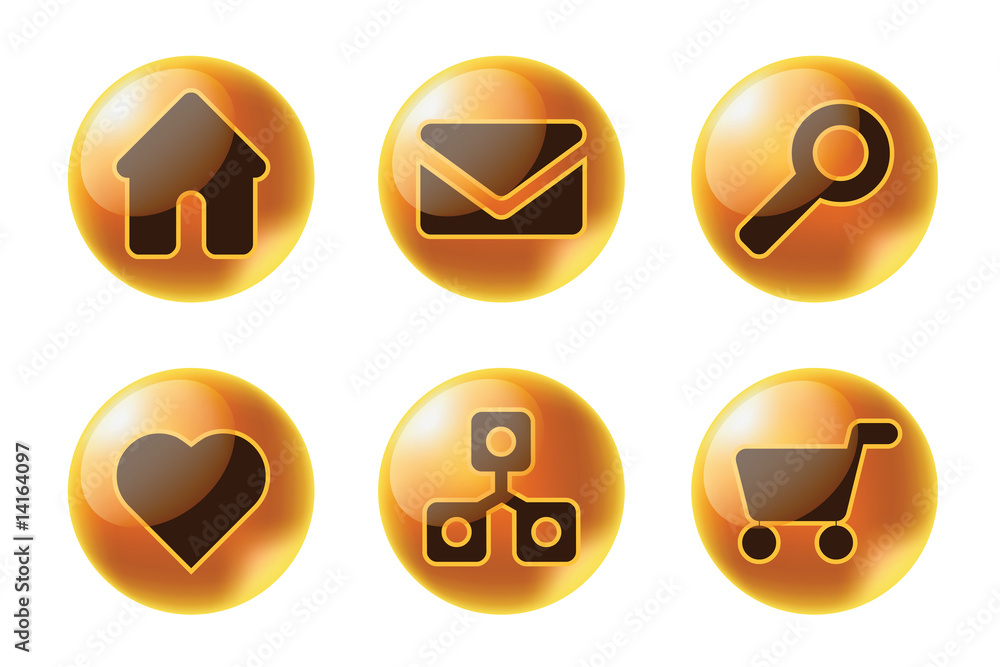 Sphere glossy icons for web sites Stock Vector | Adobe Stock