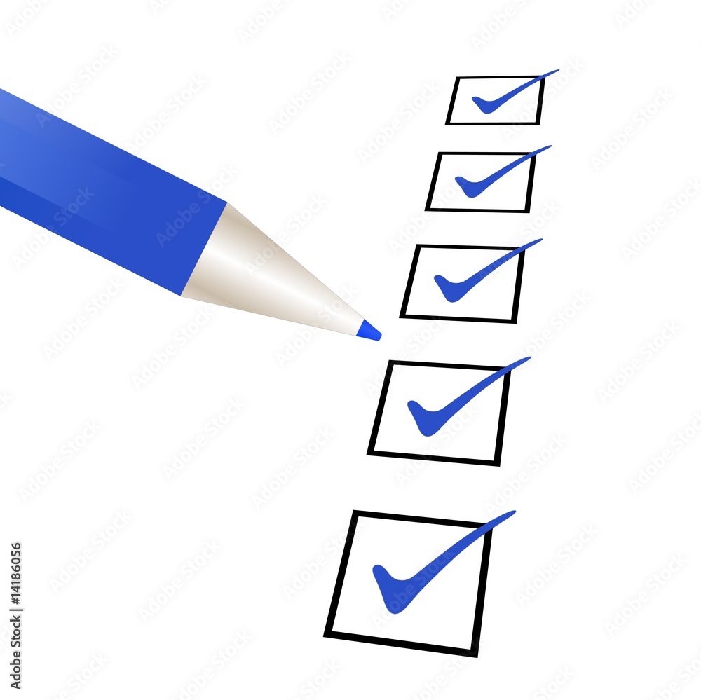 Liste abhaken Stock-Illustration | Adobe Stock