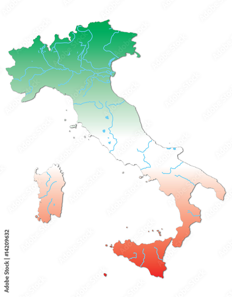 cartina d'italia Stock Vector | Adobe Stock