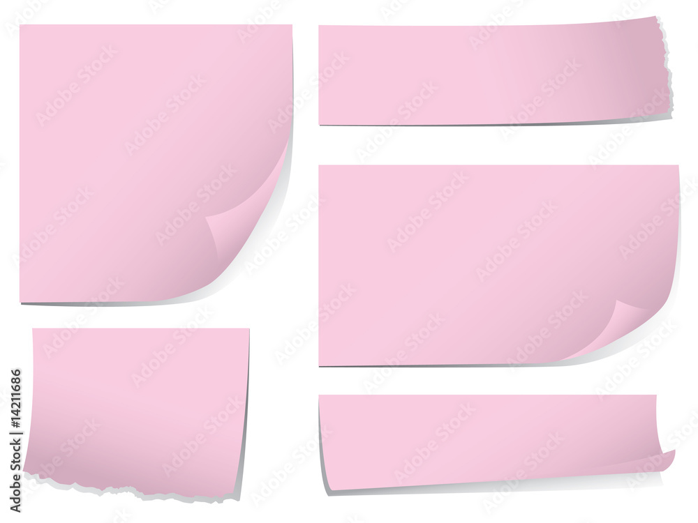 Sticky memo notes. Check my portfolio for more stationery. Stock Vector ...