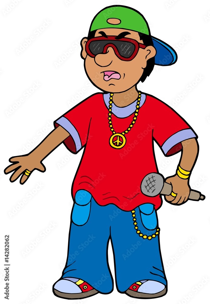 Cartoon rapper Stock Vector | Adobe Stock