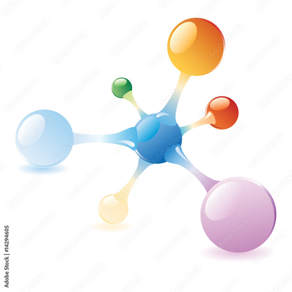 color molecule Stock Vector | Adobe Stock