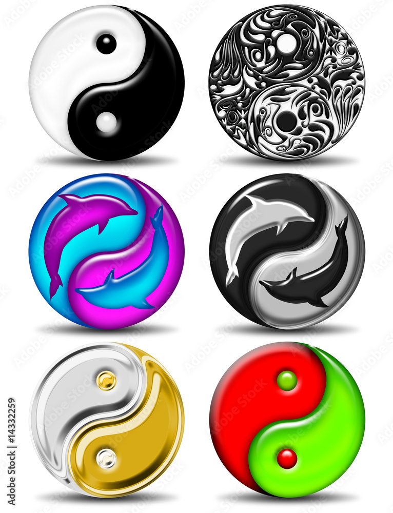 Yin & Yang Icone-Icons-Icones Stock Illustration | Adobe Stock