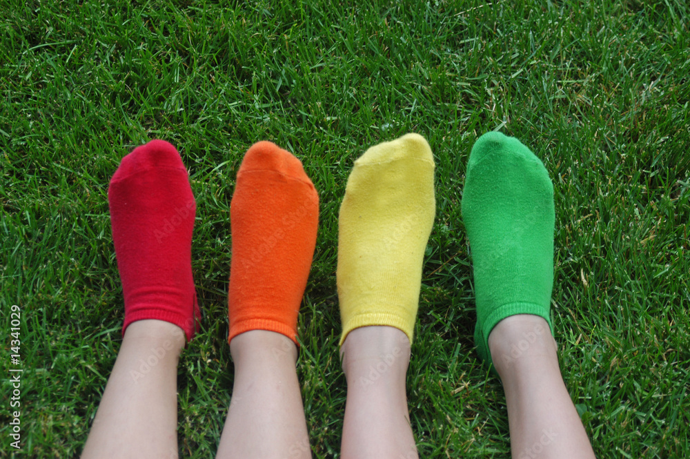 Rainbow feet Stock Photo | Adobe Stock