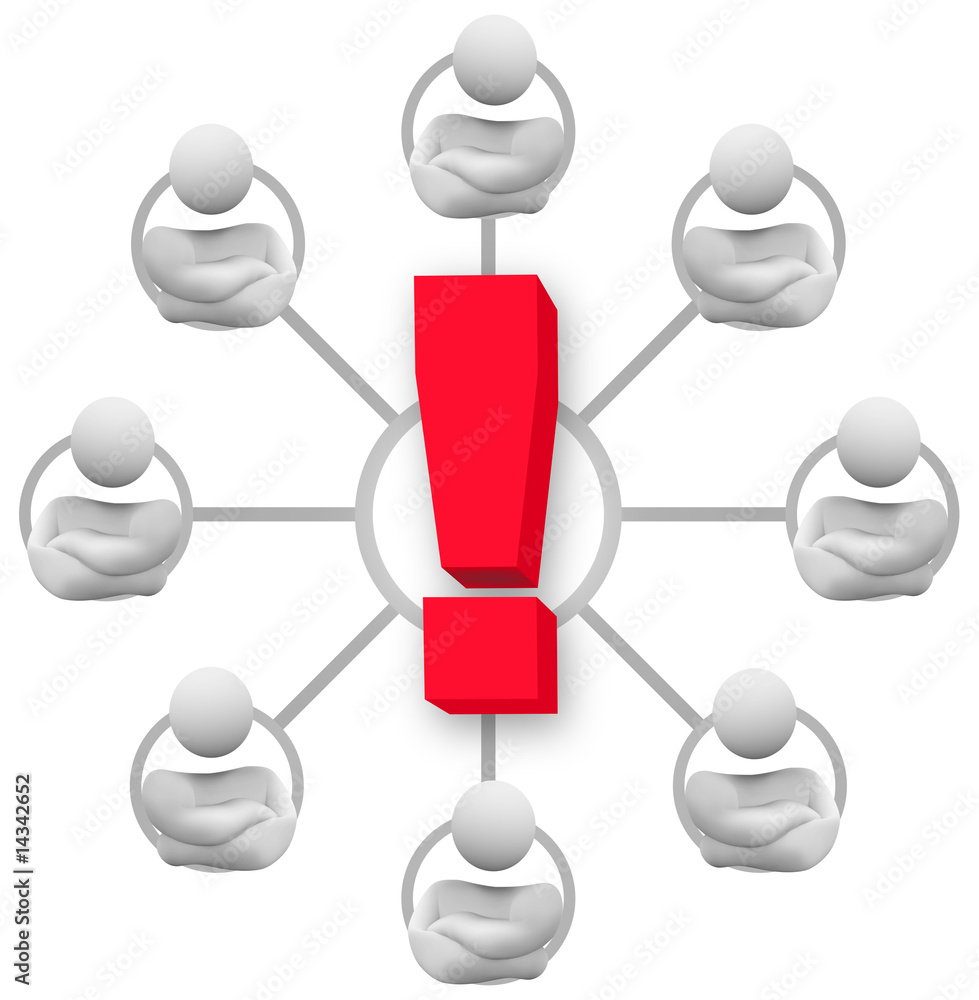 Angry Group of People - Exclamation Point Stock Illustration | Adobe Stock