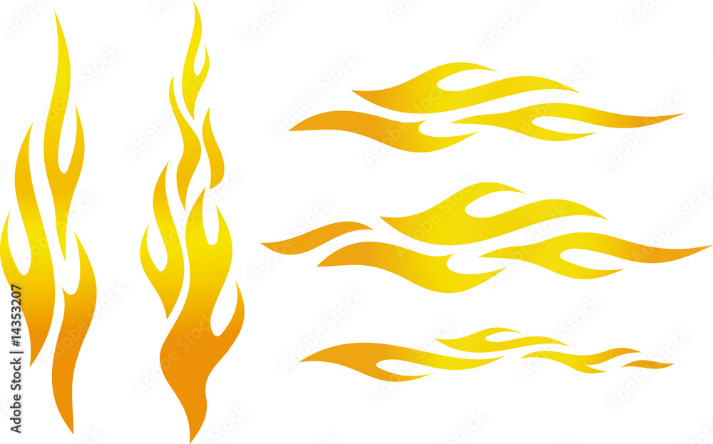 Flames (Vector) Stock Vector | Adobe Stock