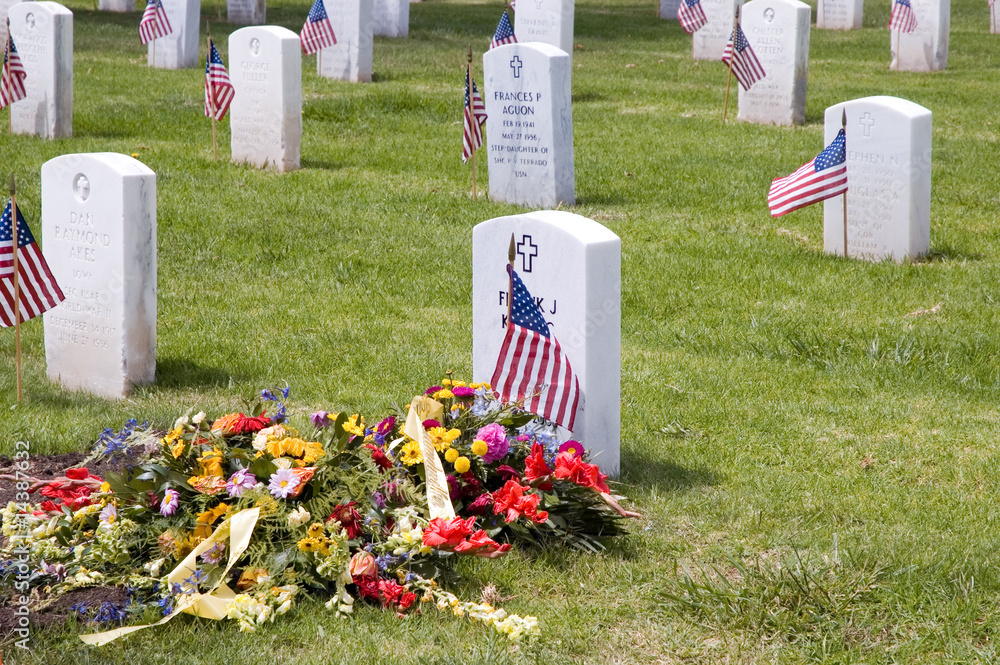 Recent Grave, US Military Cemetery Stock Photo | Adobe Stock
