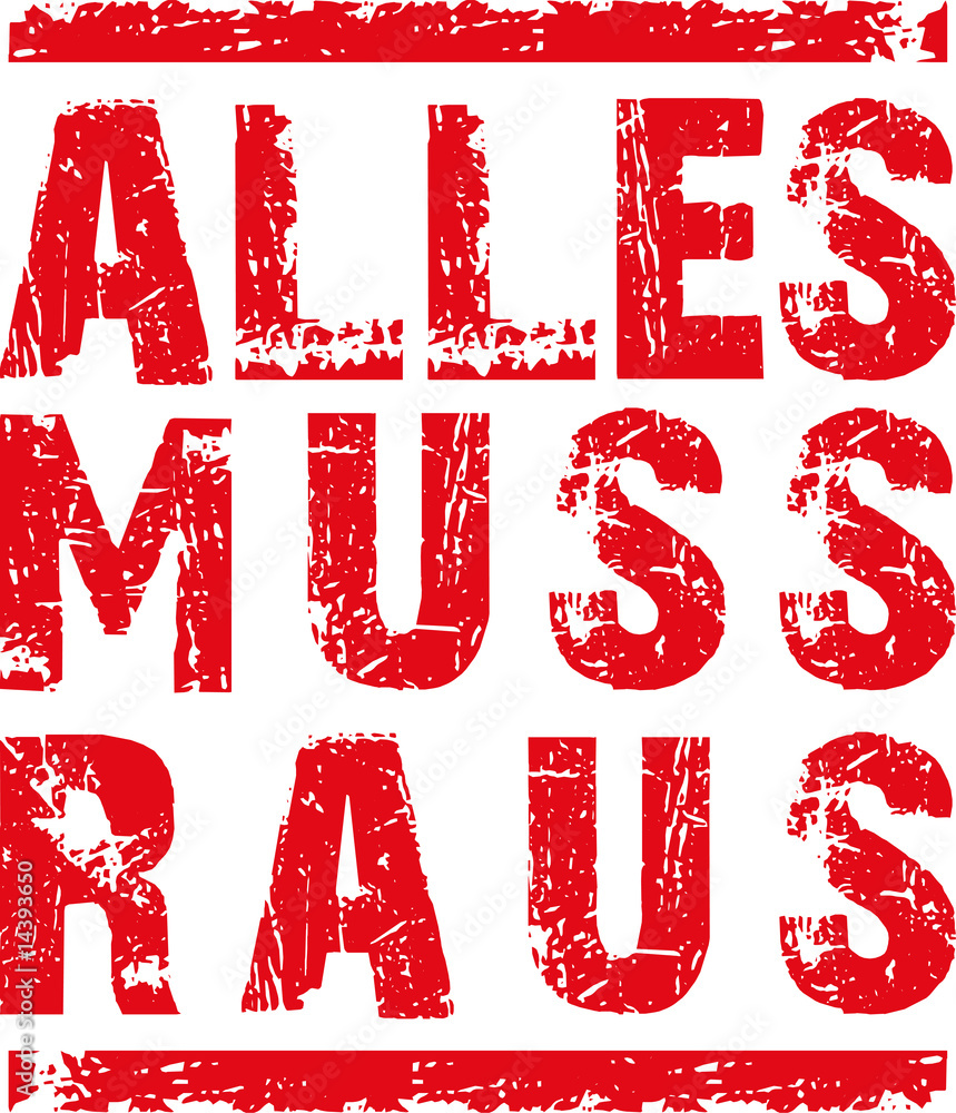 ALLES MUSS RAUS Stock-Illustration | Adobe Stock